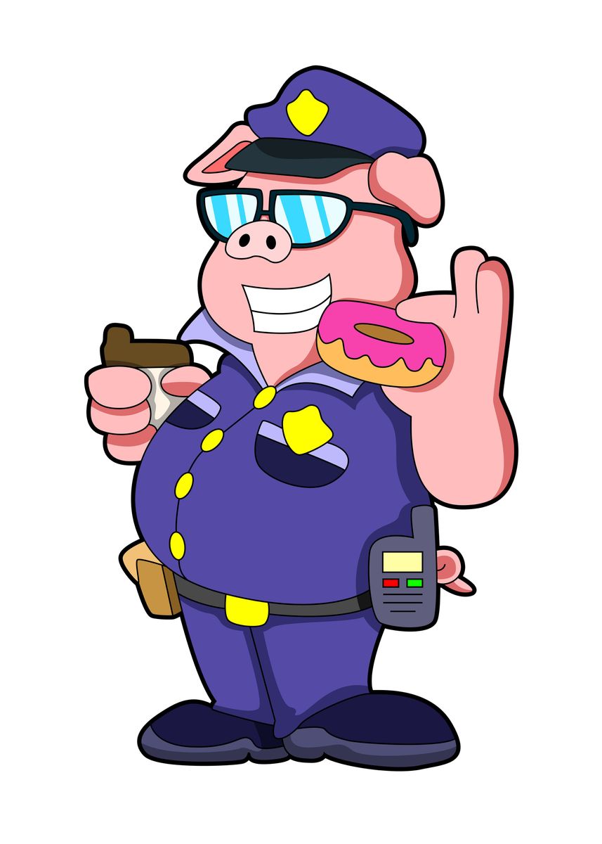 'Pig Police Police officer' Poster by Markus Schnabel | Displate