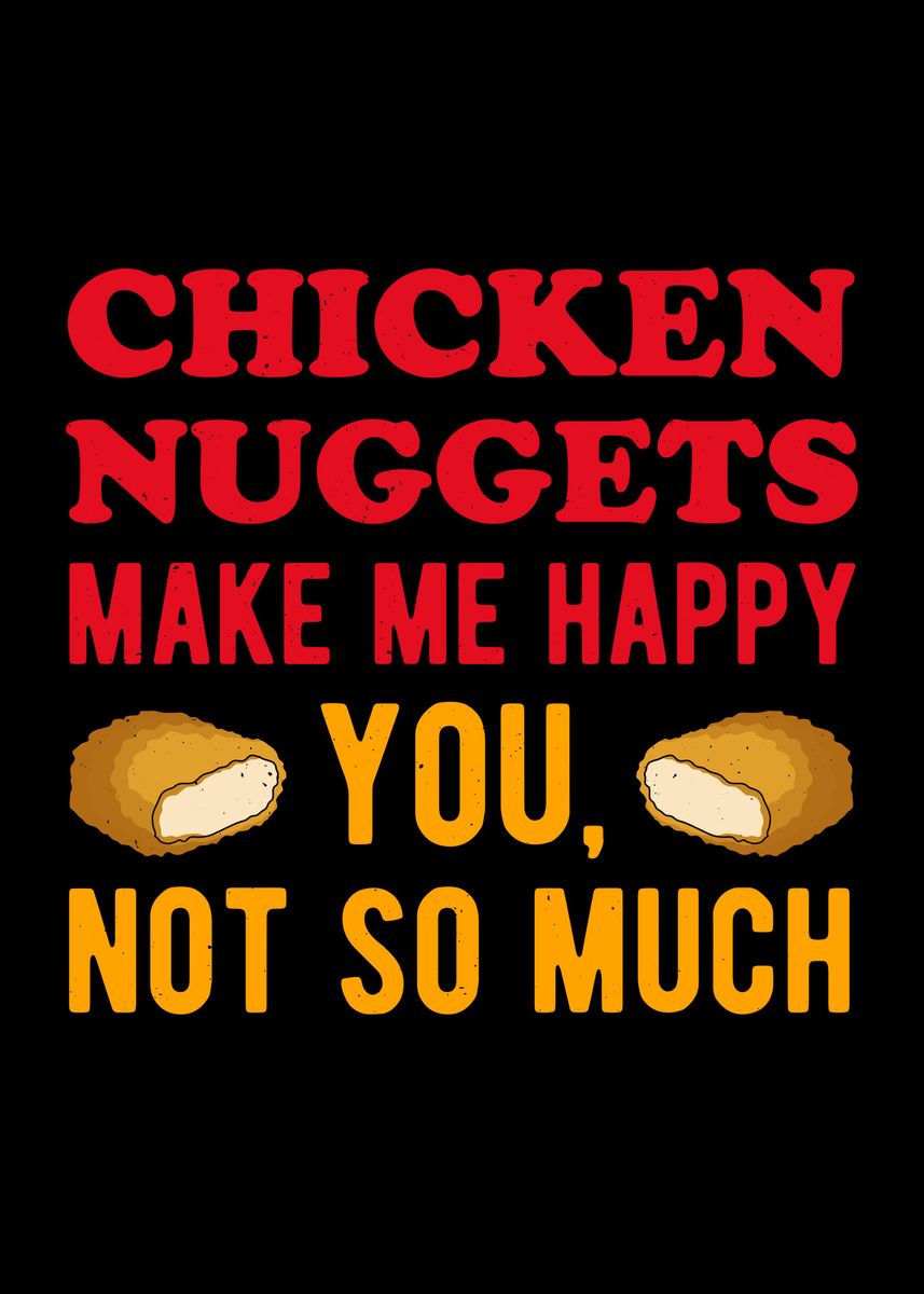 'Funny Chicken Nuggets' Poster, picture, metal print, paint by Visualz ...