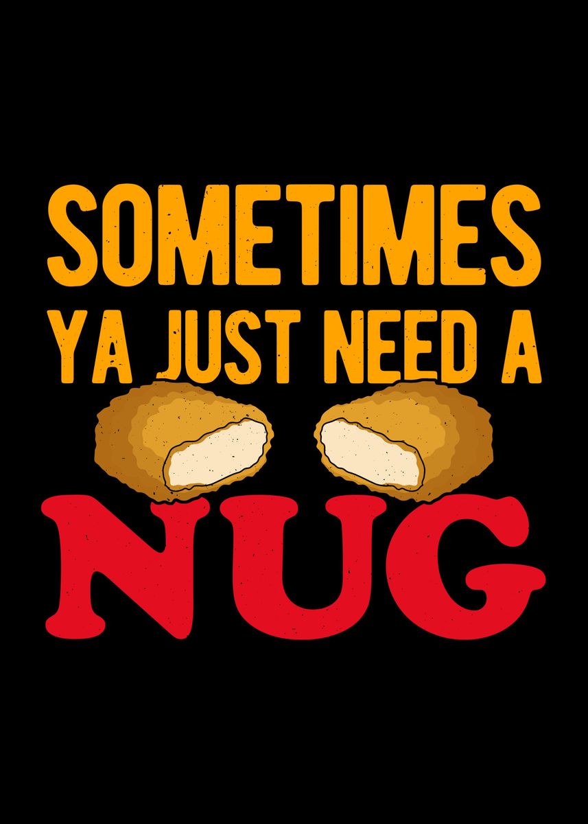 'Funny Chicken Nuggets' Poster, picture, metal print, paint by Visualz ...