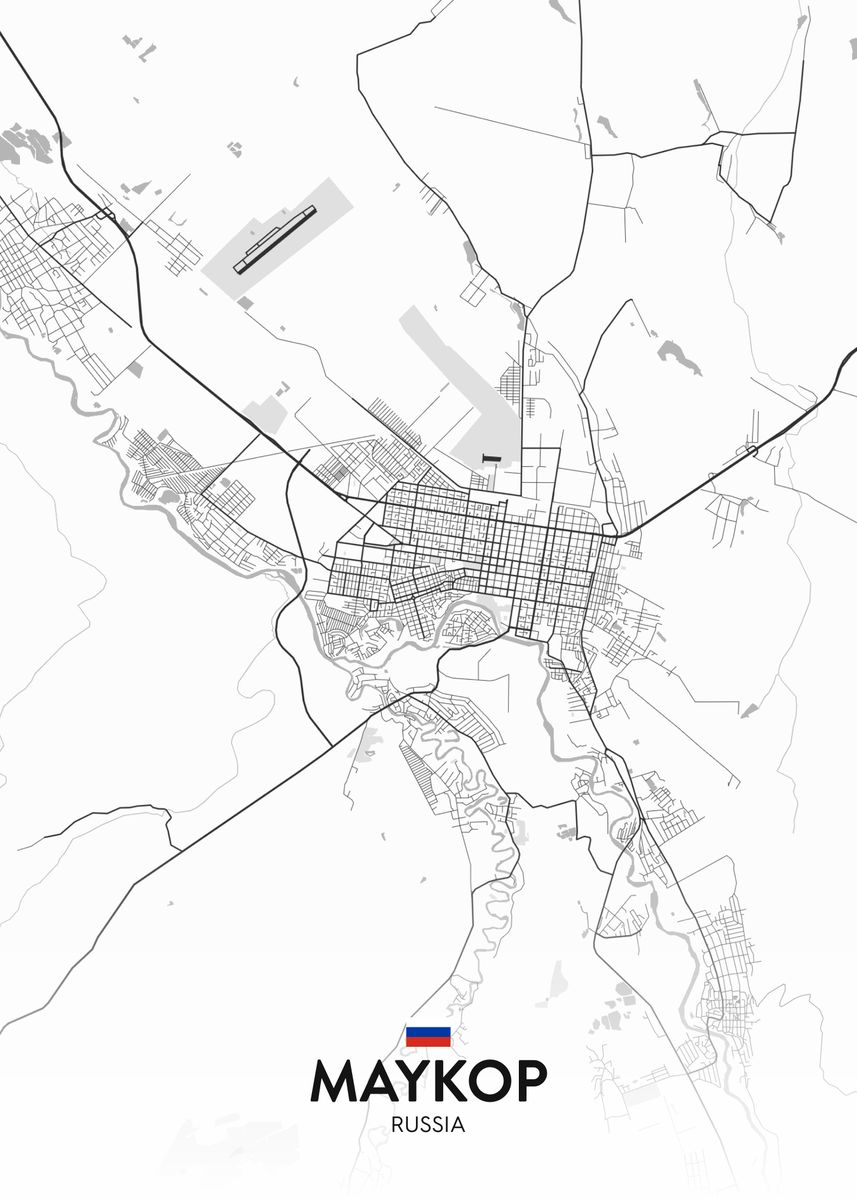 'Maykop RU' Poster, picture, metal print, paint by IMR Designs | Displate