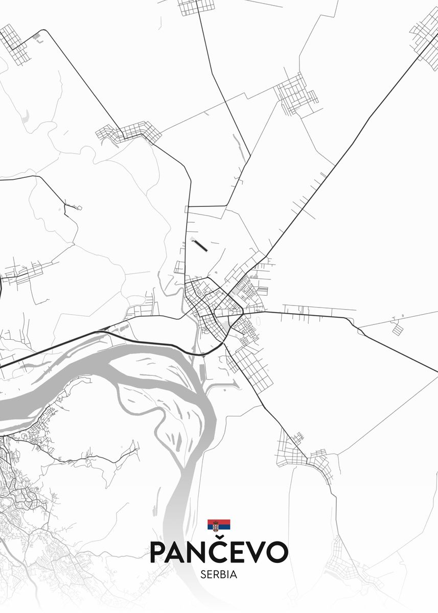 'Pancevo RS' Poster, picture, metal print, paint by IMR Designs | Displate