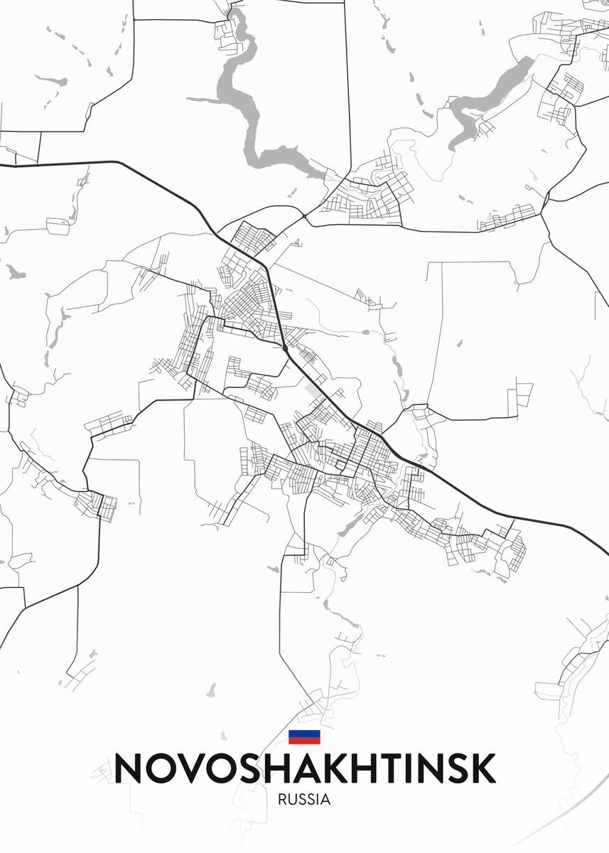 'Novoshakhtinsk RU' Poster, picture, metal print, paint by IMR Designs ...