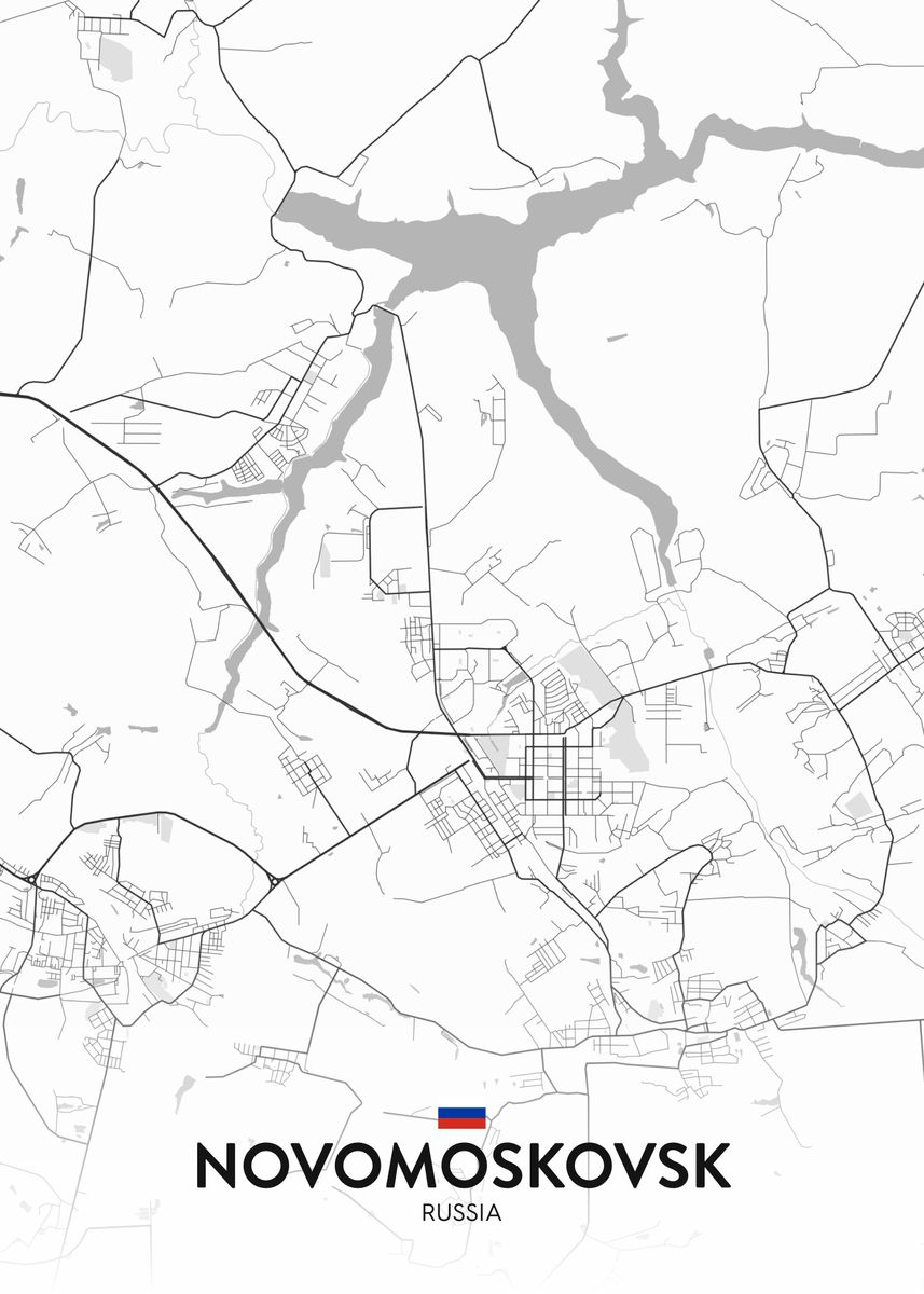 'Novomoskovsk RU' Poster, picture, metal print, paint by IMR Designs ...