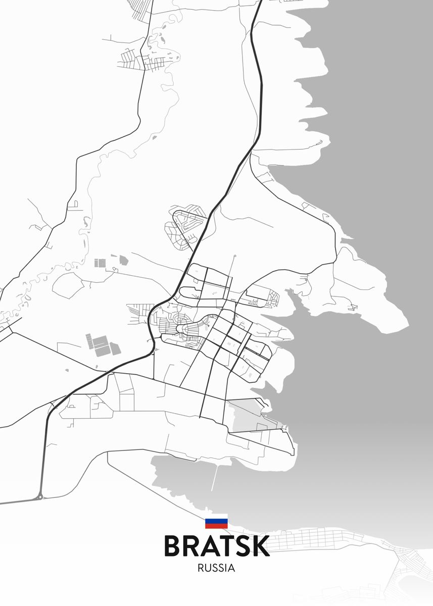 'Bratsk RU' Poster, picture, metal print, paint by IMR Designs | Displate