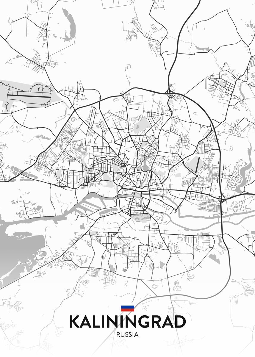 'Kaliningrad RU' Poster, picture, metal print, paint by IMR Designs ...