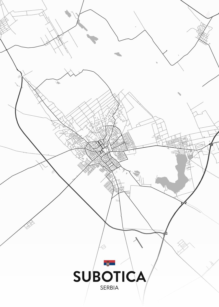 'Subotica RS' Poster, picture, metal print, paint by IMR Designs | Displate