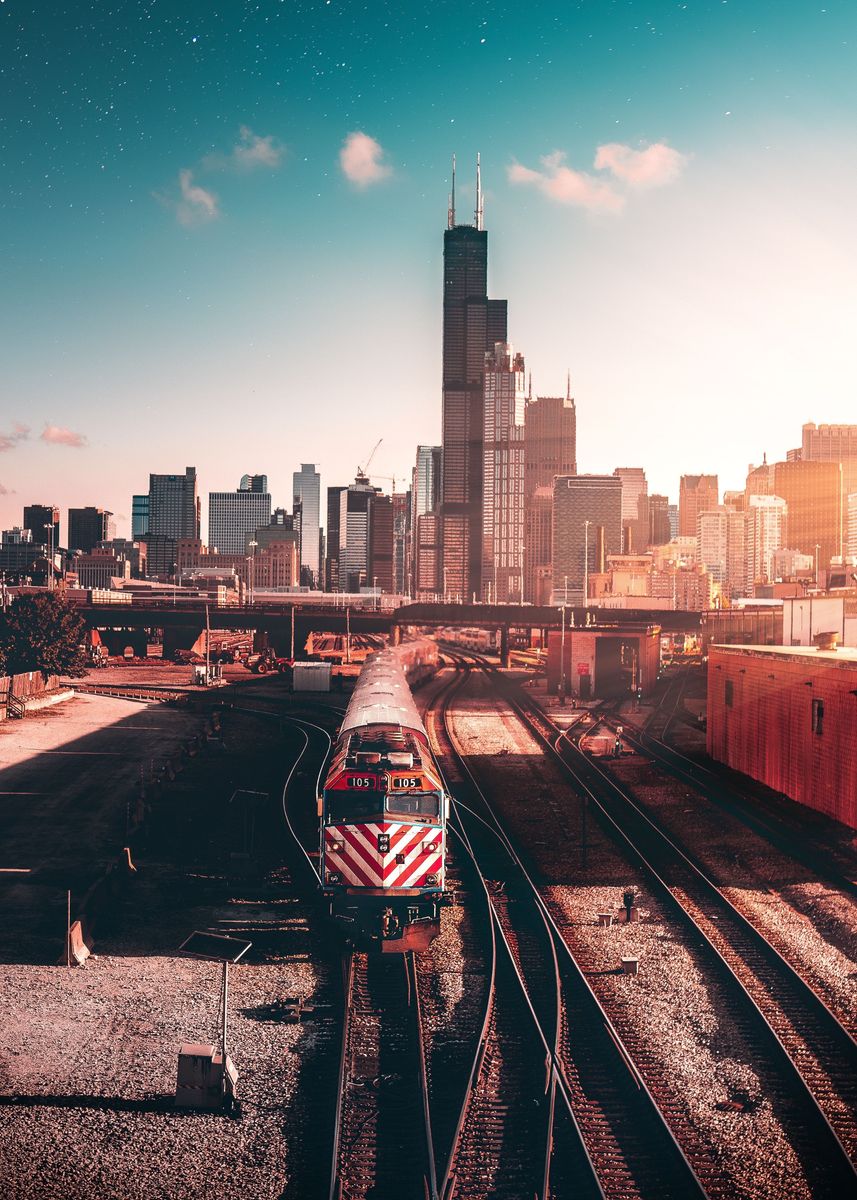 'Train in new york city' Poster by Inception Photography | Displate