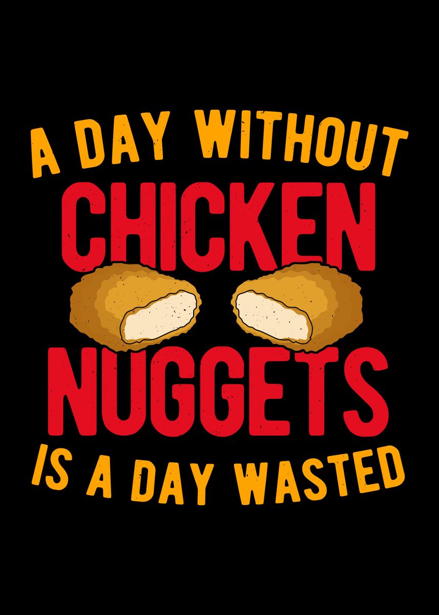 'Funny Chicken Nuggets' Poster, picture, metal print, paint by Visualz ...