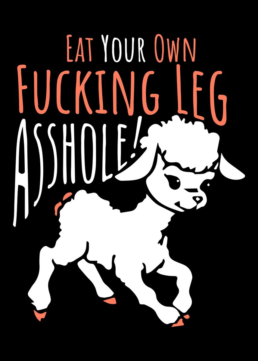 'Lamb Anti Vegan Meat' Poster by Sebastian Wünsche | Displate