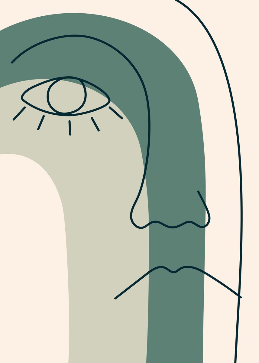 'Modern Face Art' Poster, picture, metal print, paint by Human Shadow ...