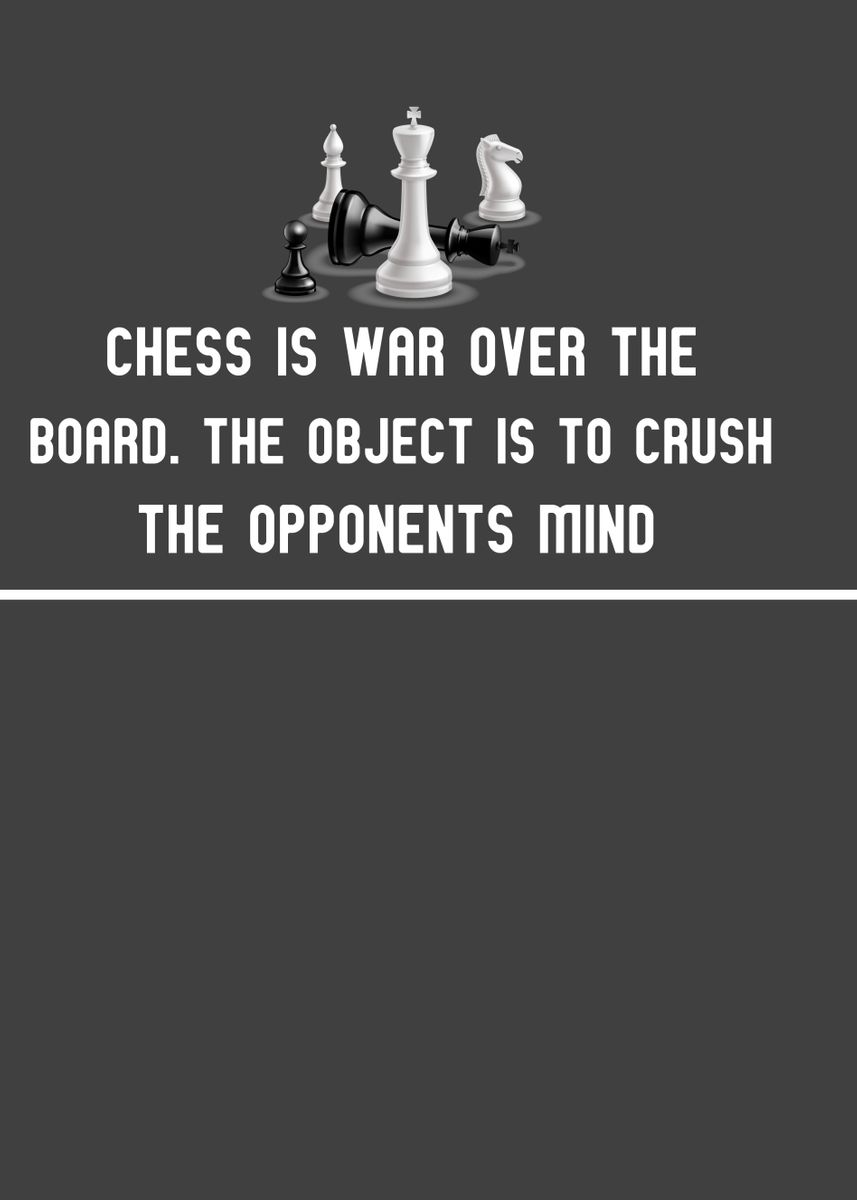 'Chess is war' Poster, picture, metal print, paint by BeMi | Displate