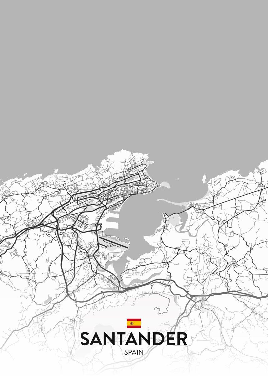 'Santander ES' Poster, picture, metal print, paint by IMR Designs ...