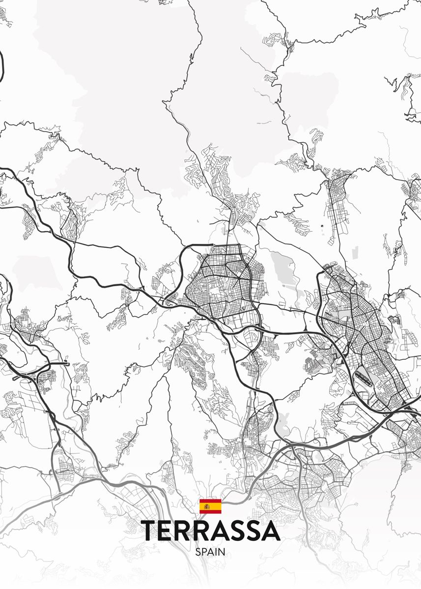 'Terrassa ES' Poster, picture, metal print, paint by IMR Designs | Displate