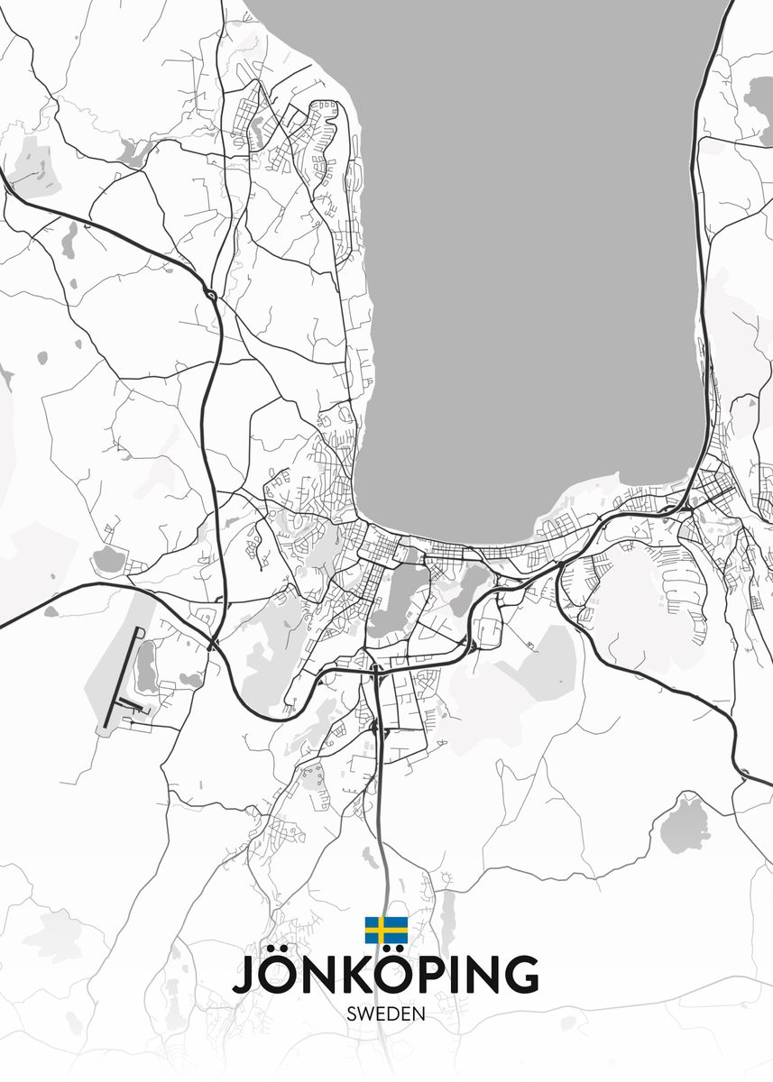 'Jonkoping SE' Poster, picture, metal print, paint by IMR Designs ...