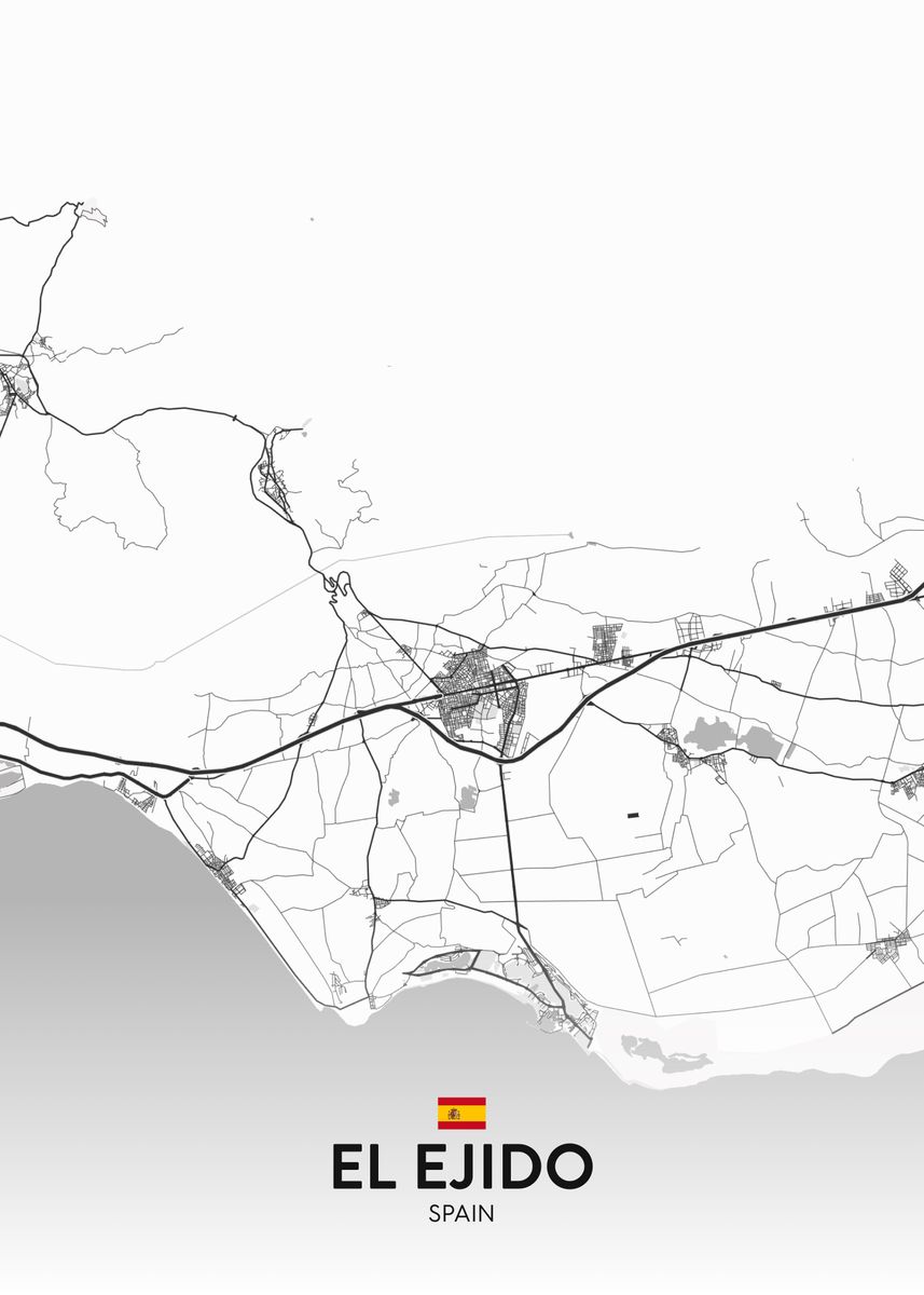 'El Ejido ES' Poster, picture, metal print, paint by IMR Designs | Displate