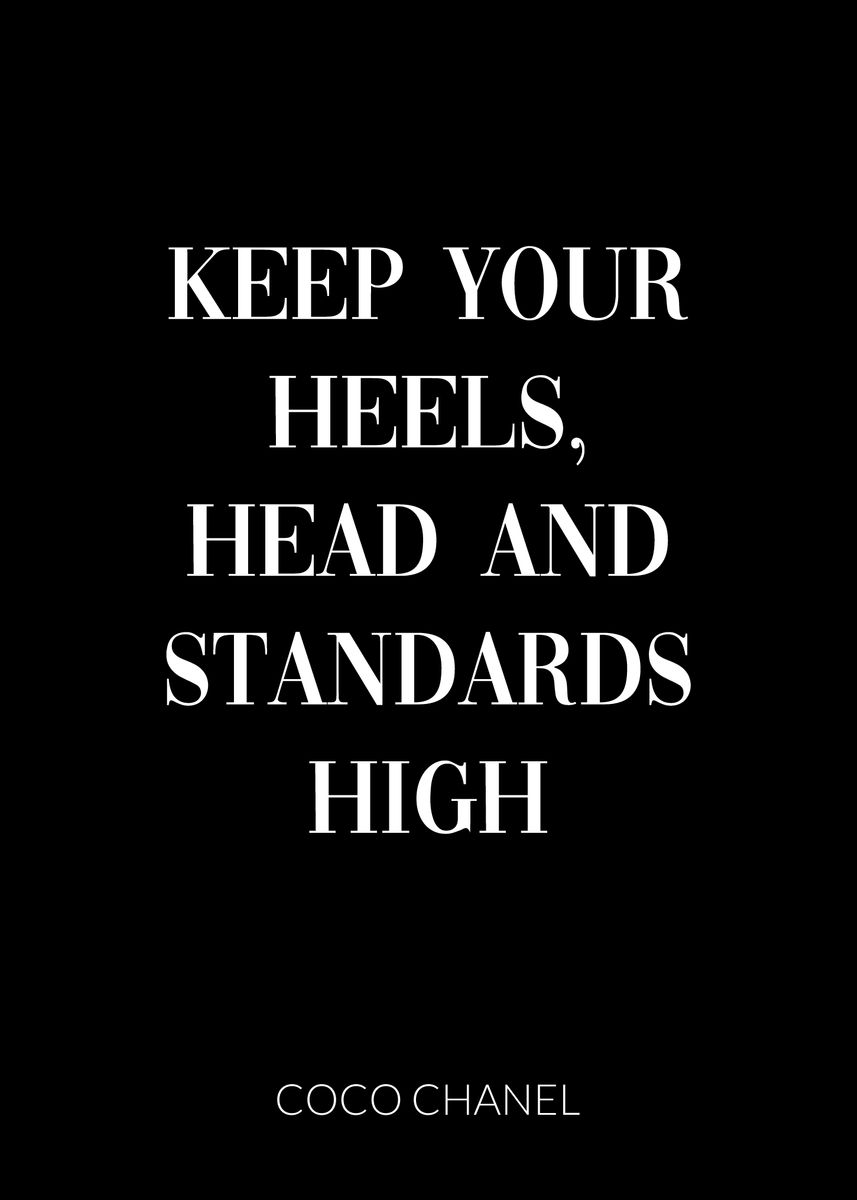 'Coco Chanel Quote' Poster, picture, metal print, paint by dkDesign ...