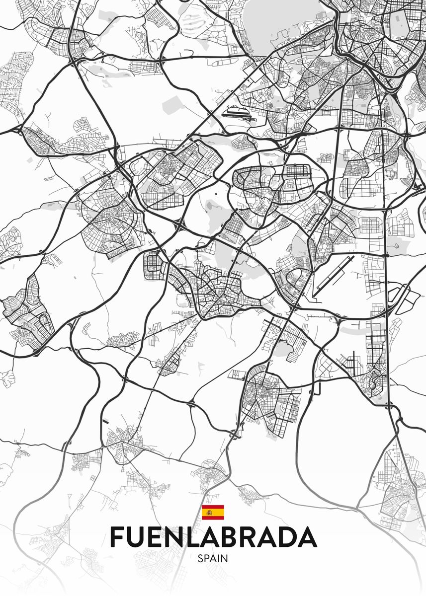 'Fuenlabrada ES' Poster, picture, metal print, paint by IMR Designs ...