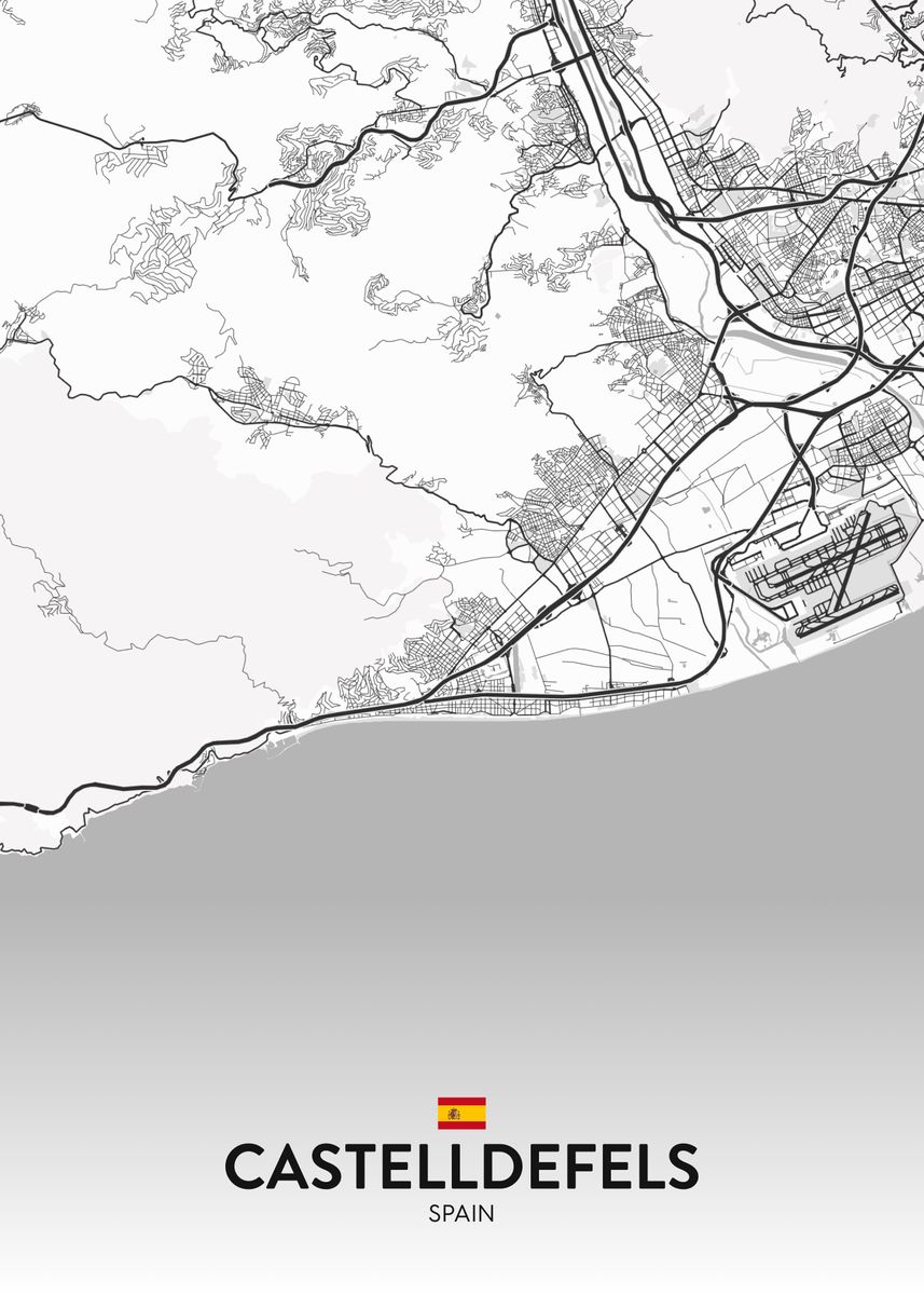 'Castelldefels ES' Poster, picture, metal print, paint by IMR Designs ...