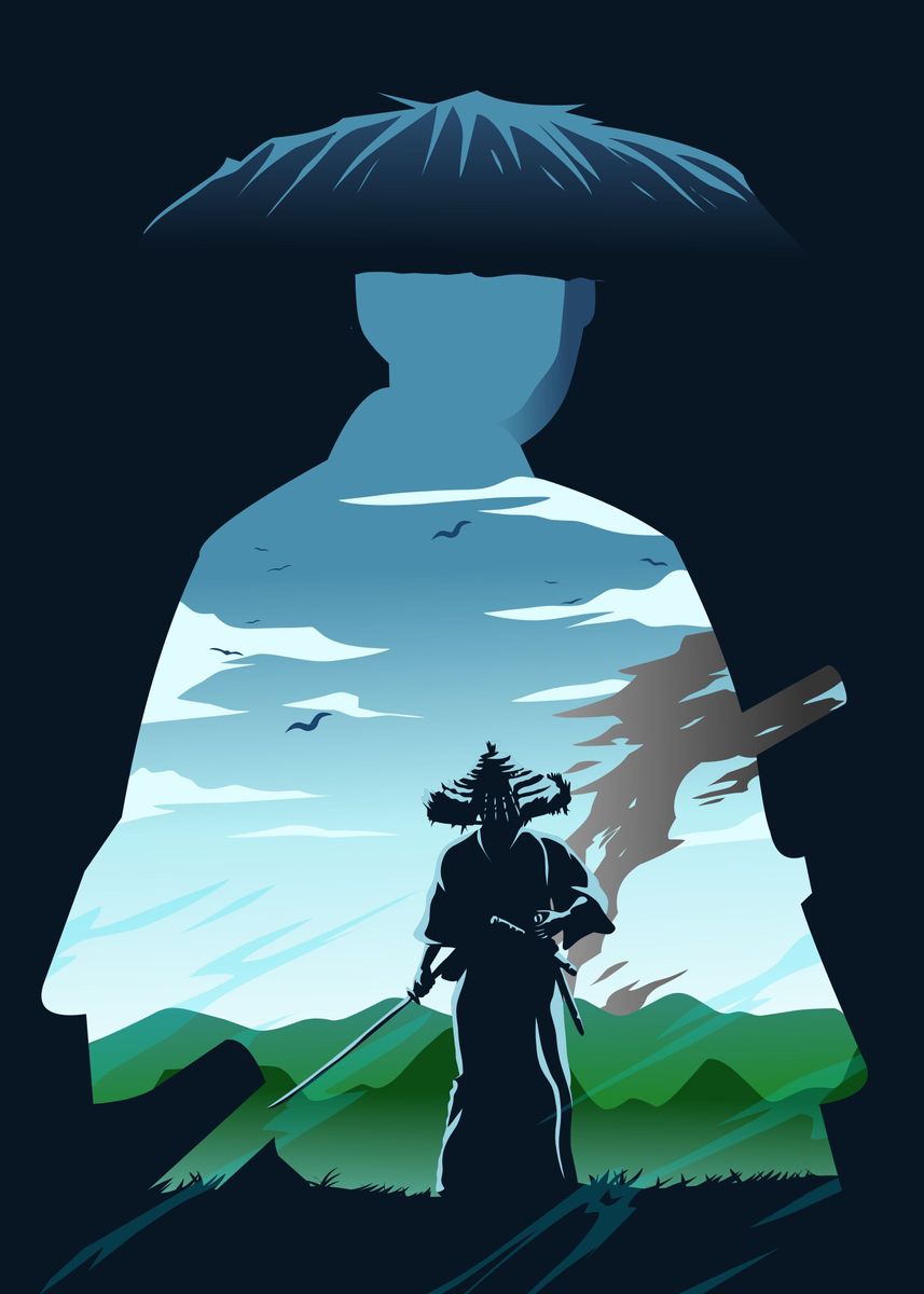 'soul of samurai' Poster, picture, metal print, paint by El Rik | Displate