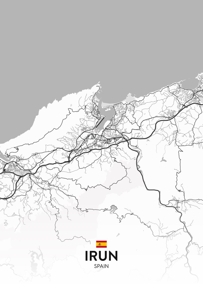 'Irun ES' Poster, picture, metal print, paint by IMR Designs | Displate