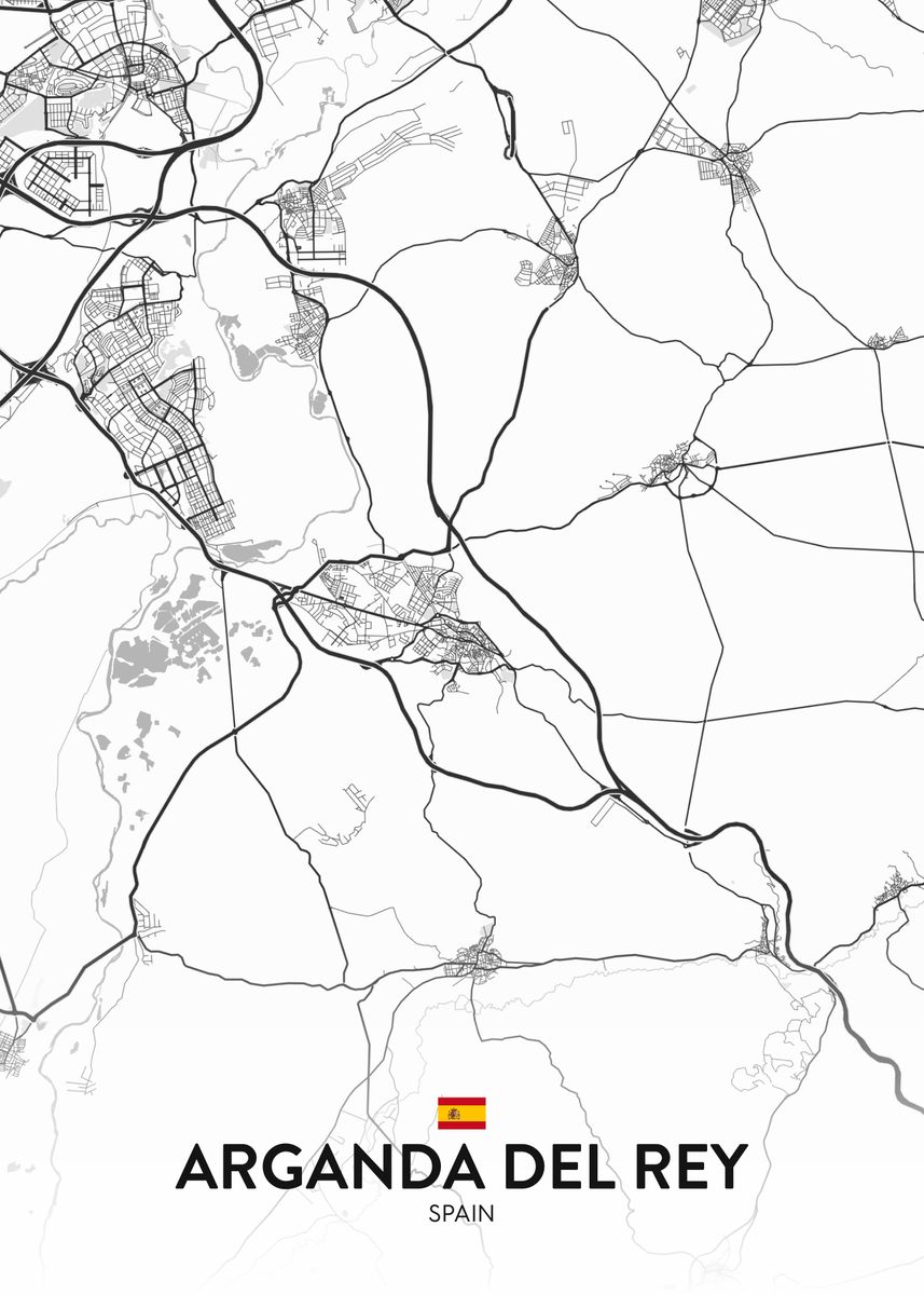 'Arganda del Rey ES' Poster, picture, metal print, paint by IMR Designs ...