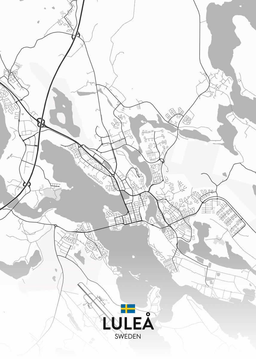 'Lulea SE' Poster, picture, metal print, paint by IMR Designs | Displate