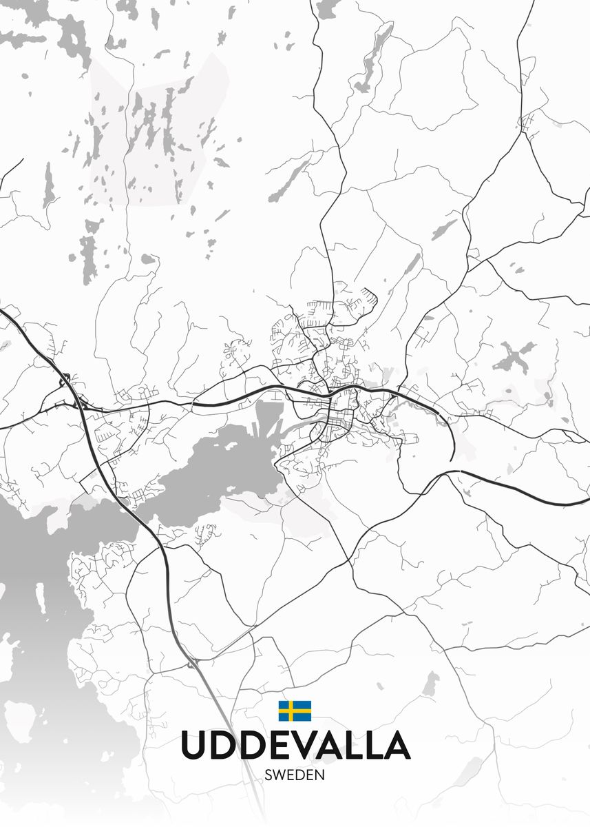 'Uddevalla SE' Poster, picture, metal print, paint by IMR Designs ...