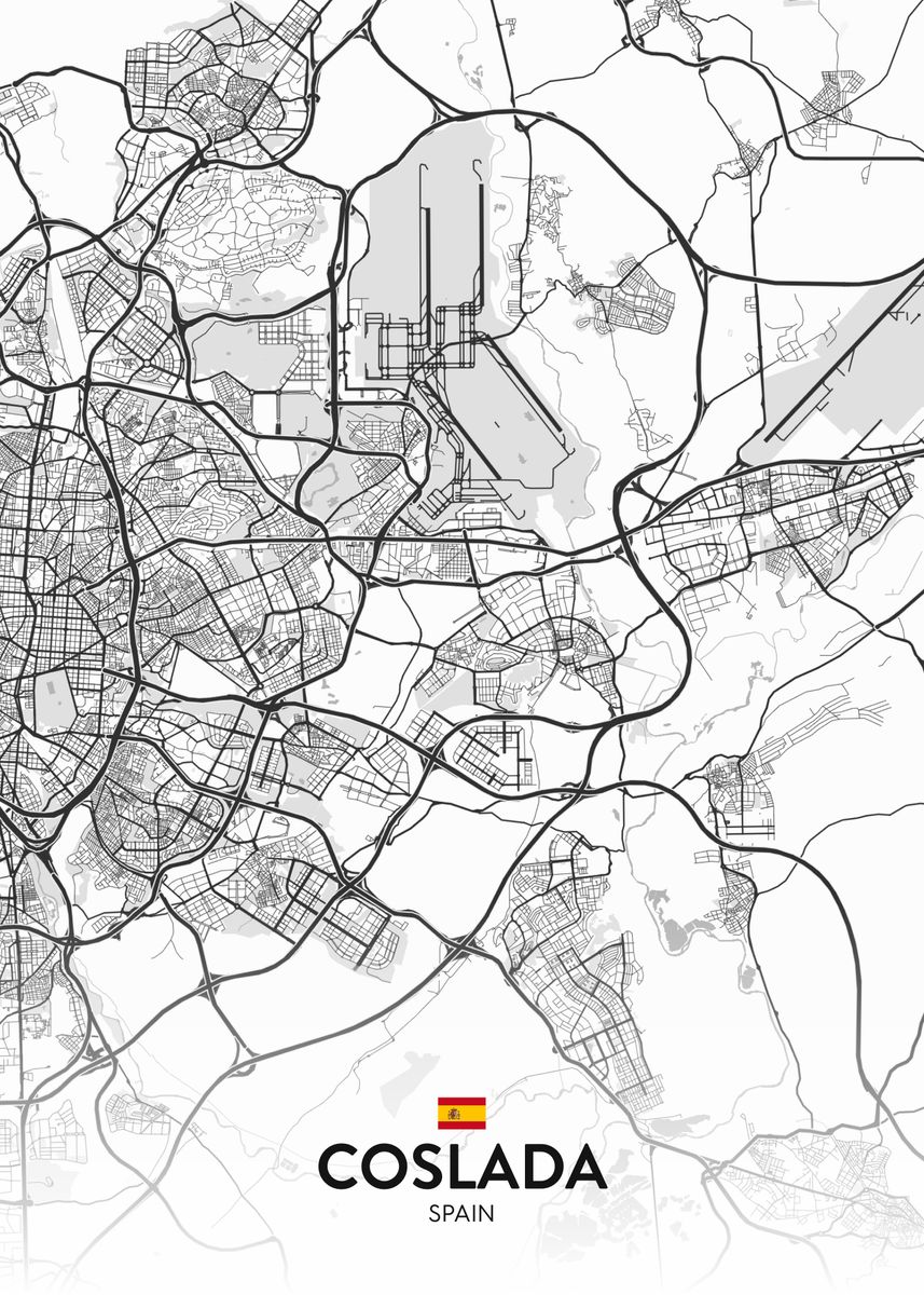 'Coslada ES' Poster, picture, metal print, paint by IMR Designs | Displate