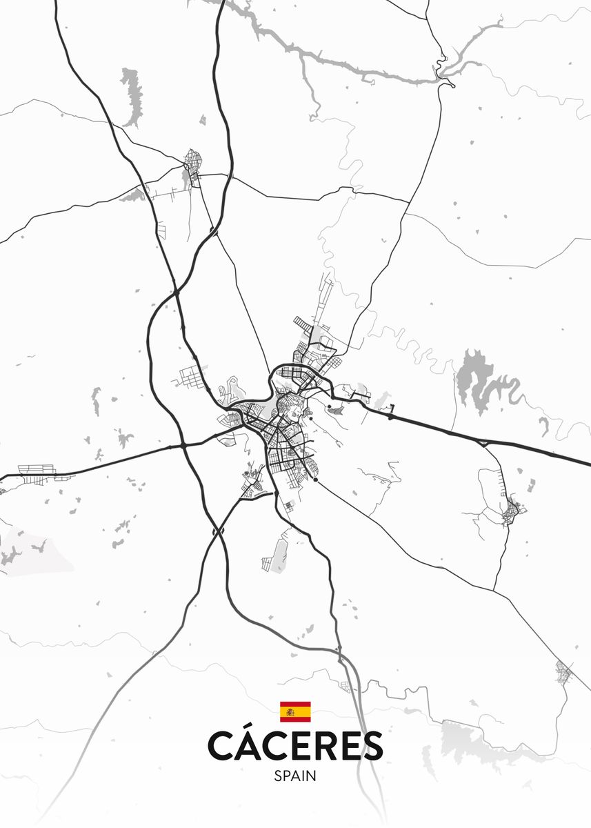 'Caceres ES' Poster, picture, metal print, paint by IMR Designs | Displate