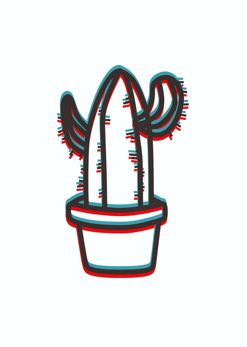 'The cactus shadow ' Poster by Ricky Aditya | Displate