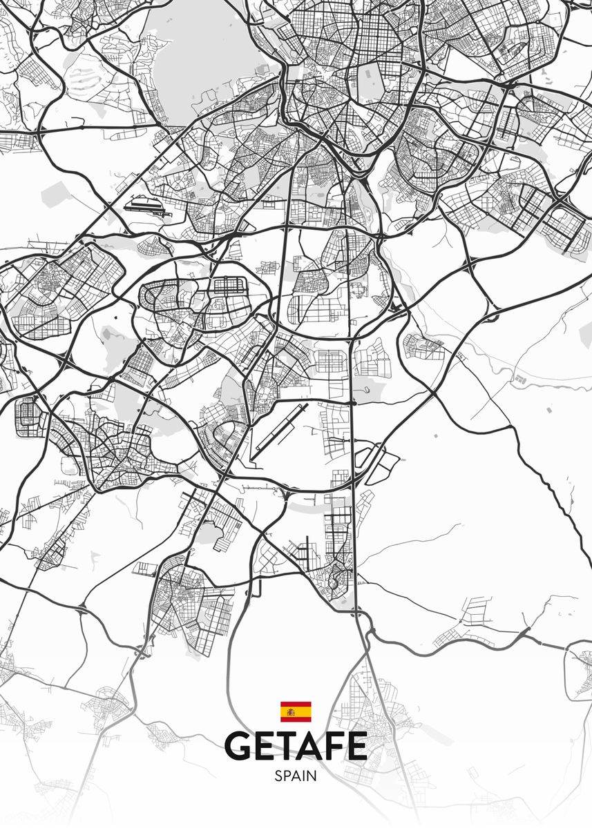 'Getafe ES' Poster, picture, metal print, paint by IMR Designs | Displate