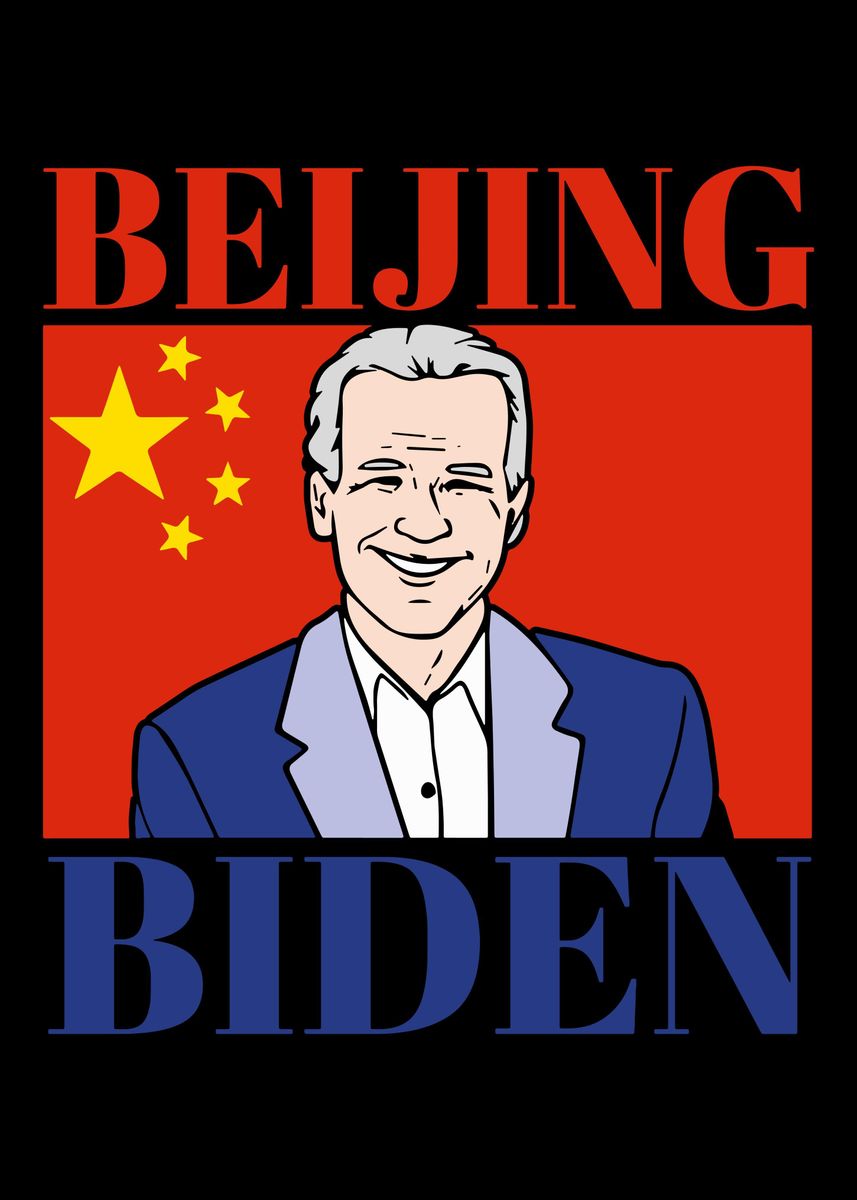 'Beijing Biden Political An' Poster by Sebastian Wünsche | Displate