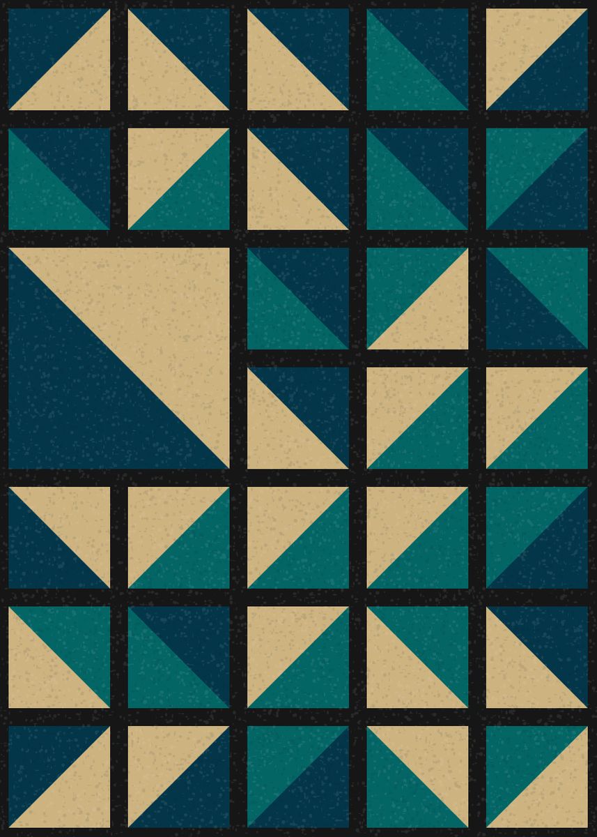 'Abstract Geometric Pattern' Poster, picture, metal print, paint by ...