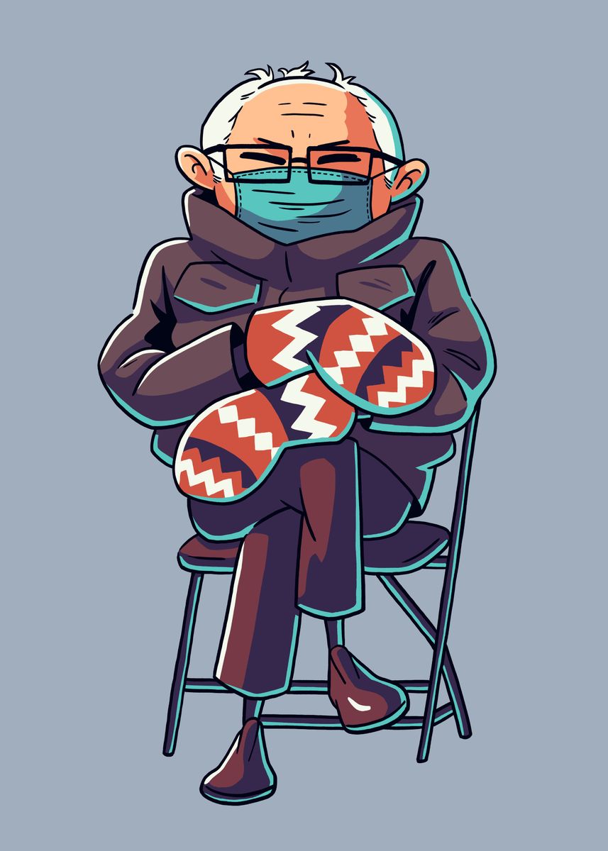 'Bernie Sanders Meme 2021' Poster, picture, metal print, paint by ...