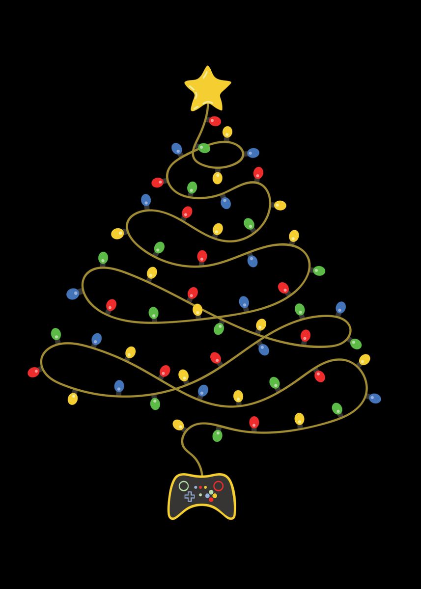 'Christmas Gaming' Poster, picture, metal print, paint by ZS C O M M E ...