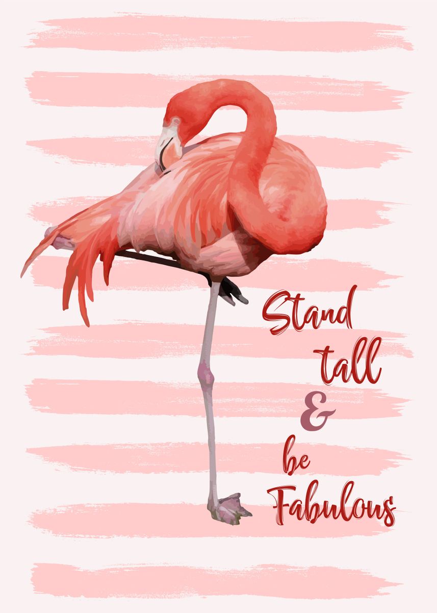'Flamingo' Poster, picture, metal print, paint by Limited Edition ...