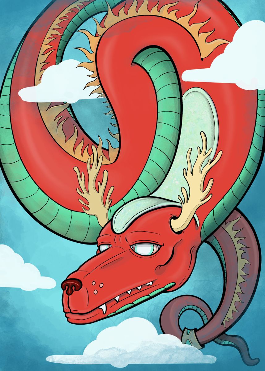 ' Dragox Red one ' Poster by Triv X | Displate