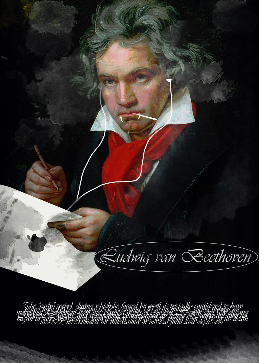 'Ludwig van Beethoven Work' Poster, picture, metal print, paint by ...