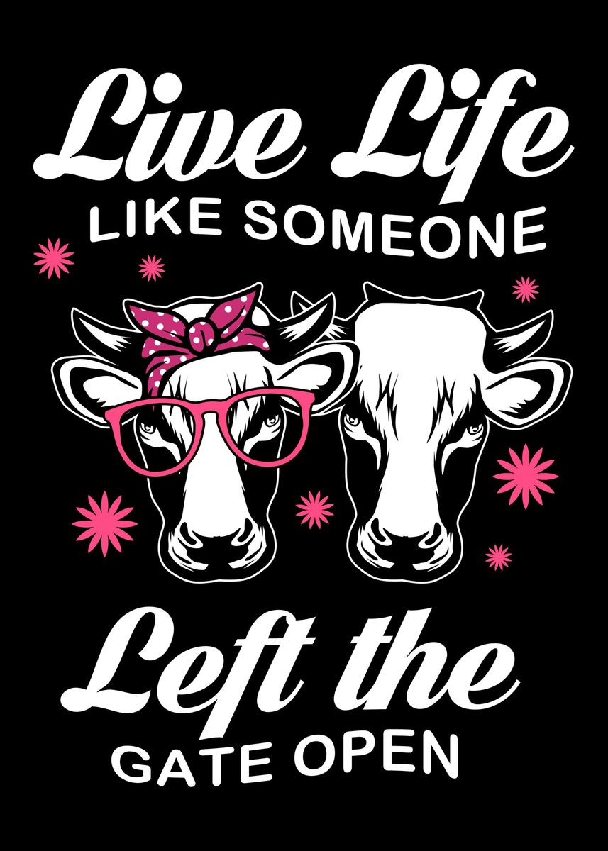 'Funny Cow Heifer' Poster, picture, metal print, paint by FunnyGifts ...