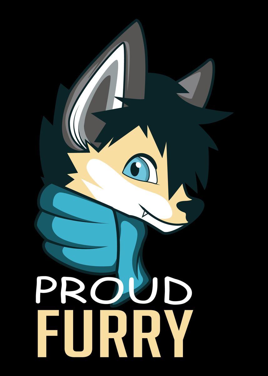 'Proud Furry Pet Owner or L' Poster, picture, metal print, paint by ...