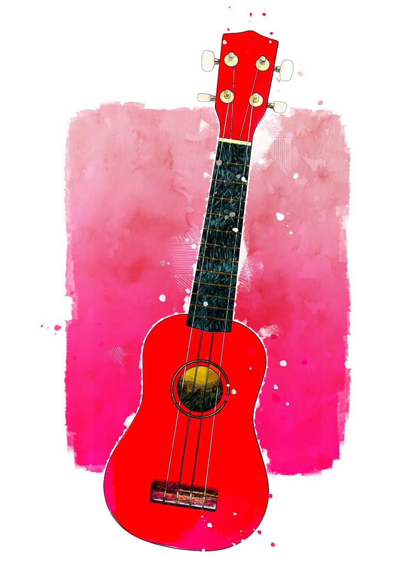 'Ukulele' Poster, picture, metal print, paint by Maksymilian Kulig ...