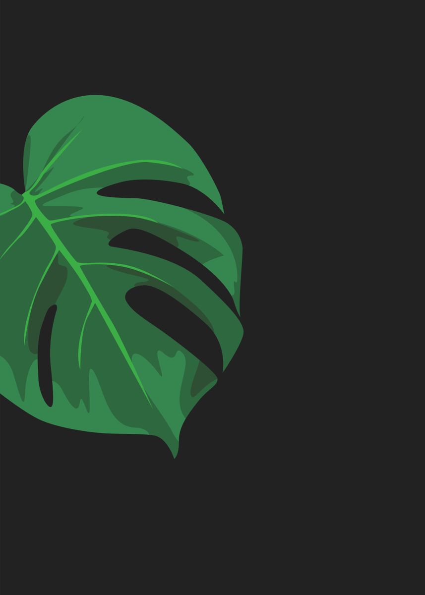 'green leaf' Poster, picture, metal print, paint by Ratna Mutia Dewi ...