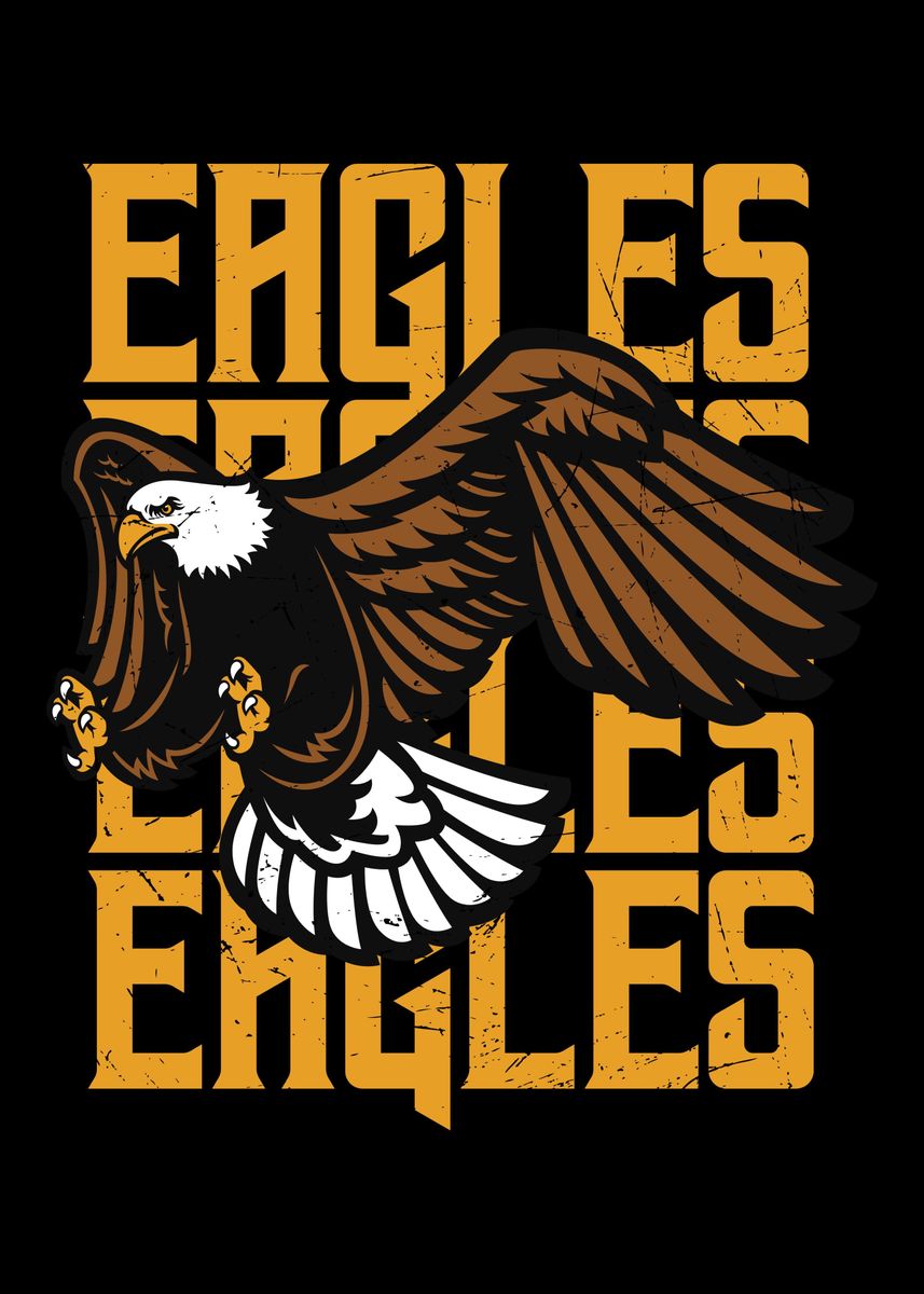 'Eagles' Poster, picture, metal print, paint by John DonJoe | Displate