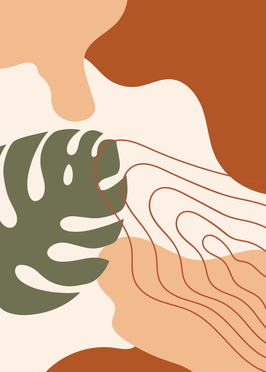 'Tropical Modern Art' Poster, picture, metal print, paint by Human ...