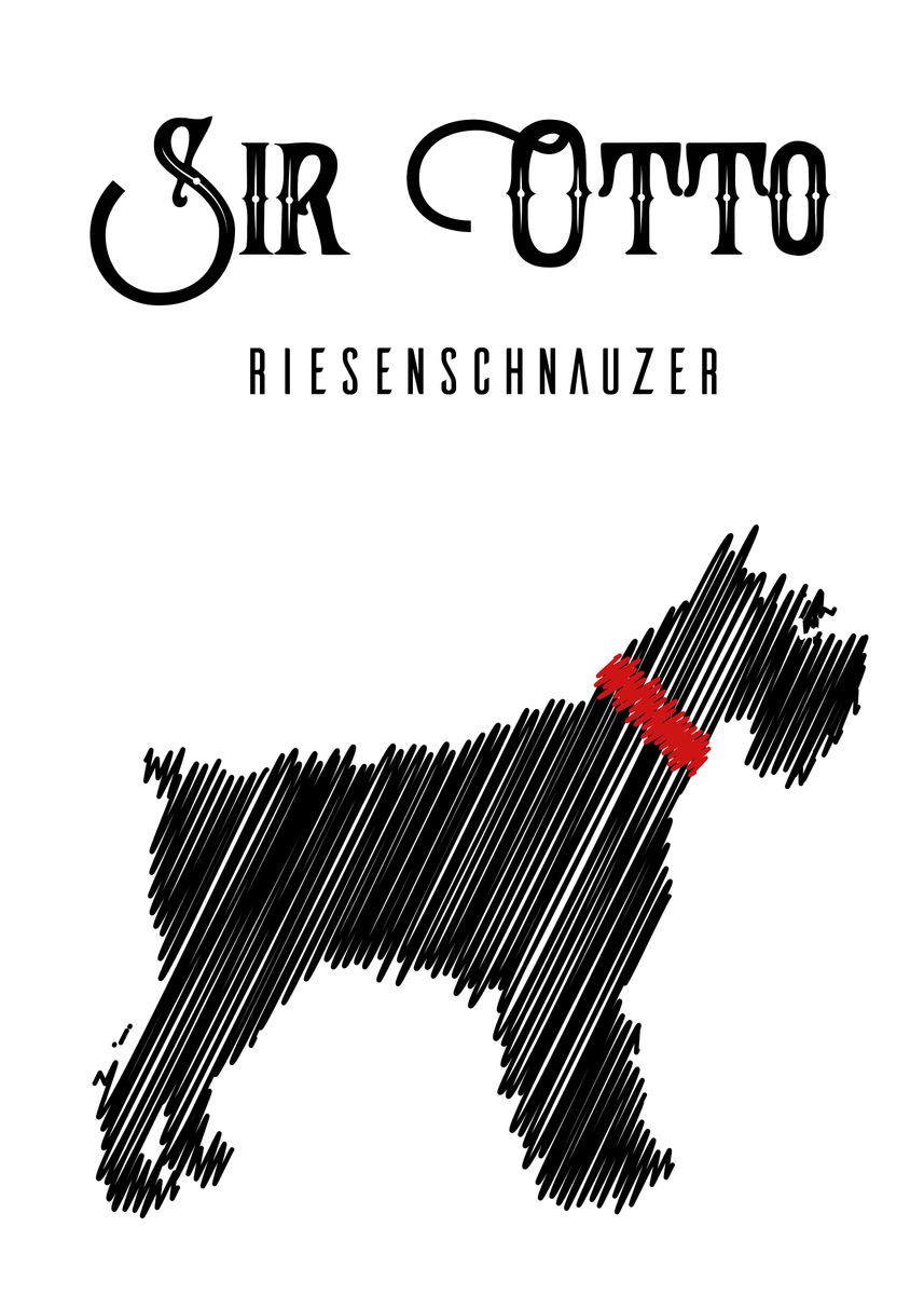 'Otto' Poster, picture, metal print, paint by Petra Rommelfanger | Displate