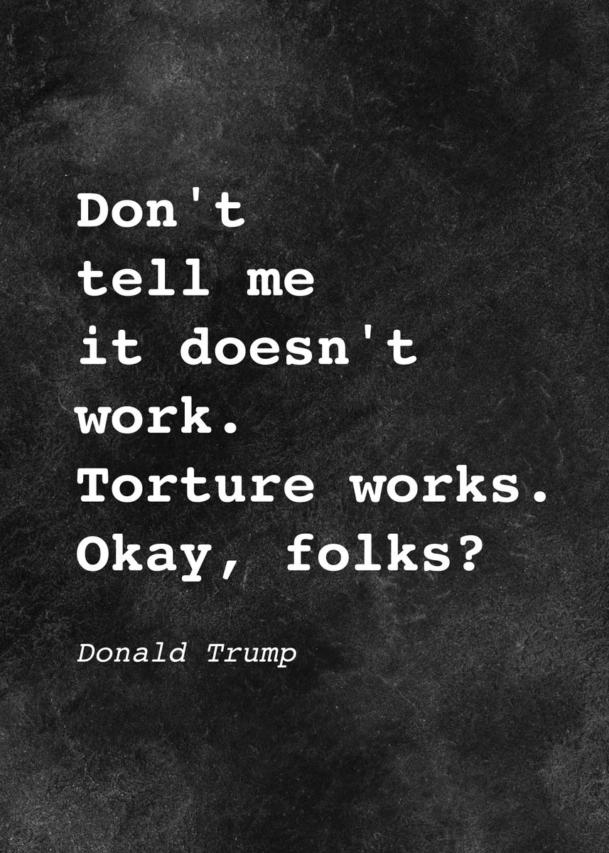 'Donald Trump Quote D012' Poster, picture, metal print, paint by Go ...
