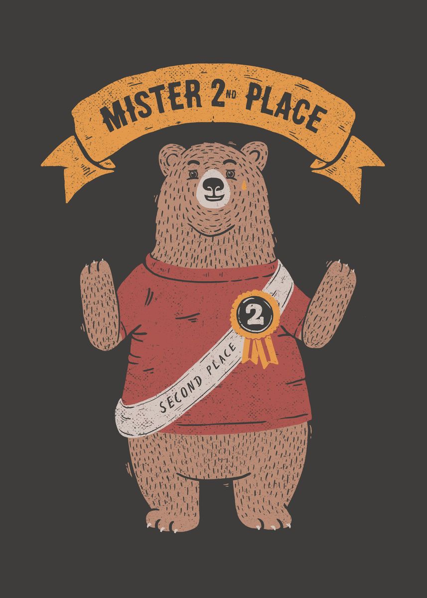 '2nd Place Bear' Poster, picture, metal print, paint by Tobias Fonseca ...