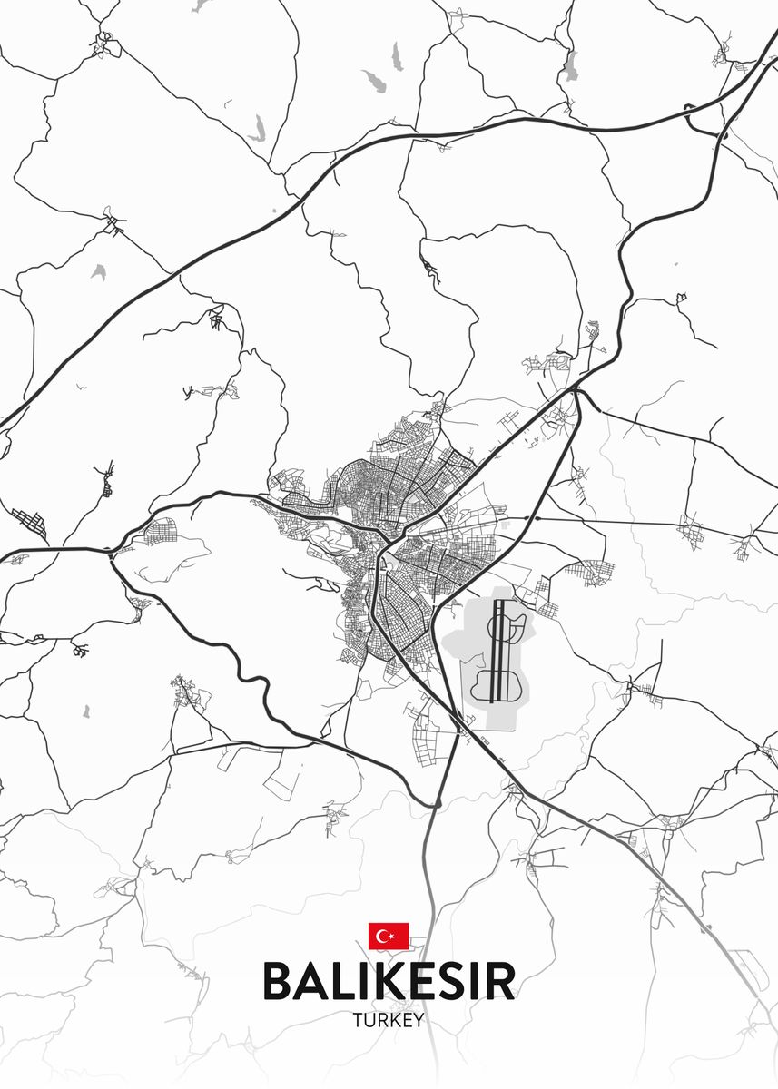 'Balikesir TR' Poster, picture, metal print, paint by IMR Designs | Displate