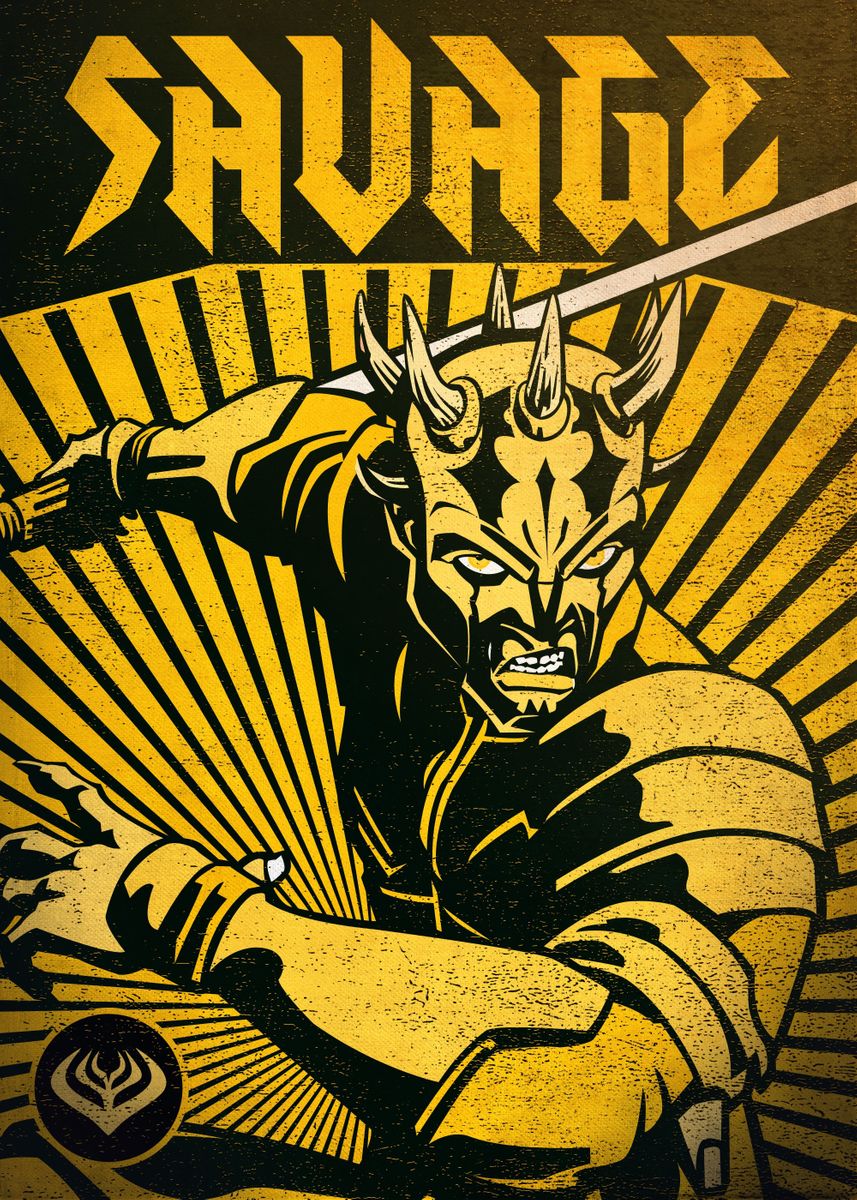 'Savage' Poster, picture, metal print, paint by Star Wars | Displate