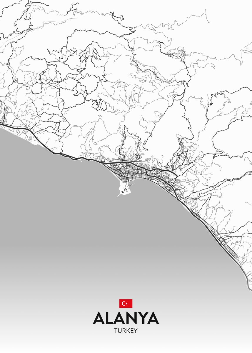 'Alanya TR' Poster, picture, metal print, paint by IMR Designs | Displate